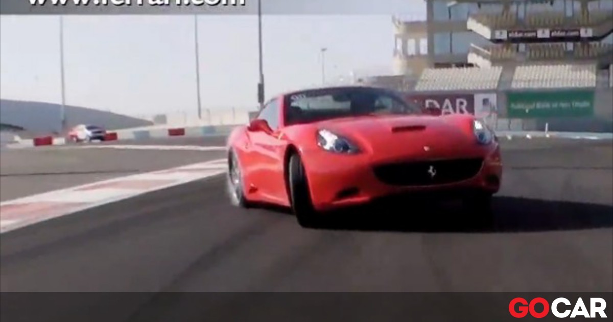 Video: Ferrari California Sideways!!! - Από το Abu Dhabi με αγάπη ...